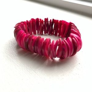 Jewelry | Vintage Unique Purple Pink Shell Bracelet | Poshmark